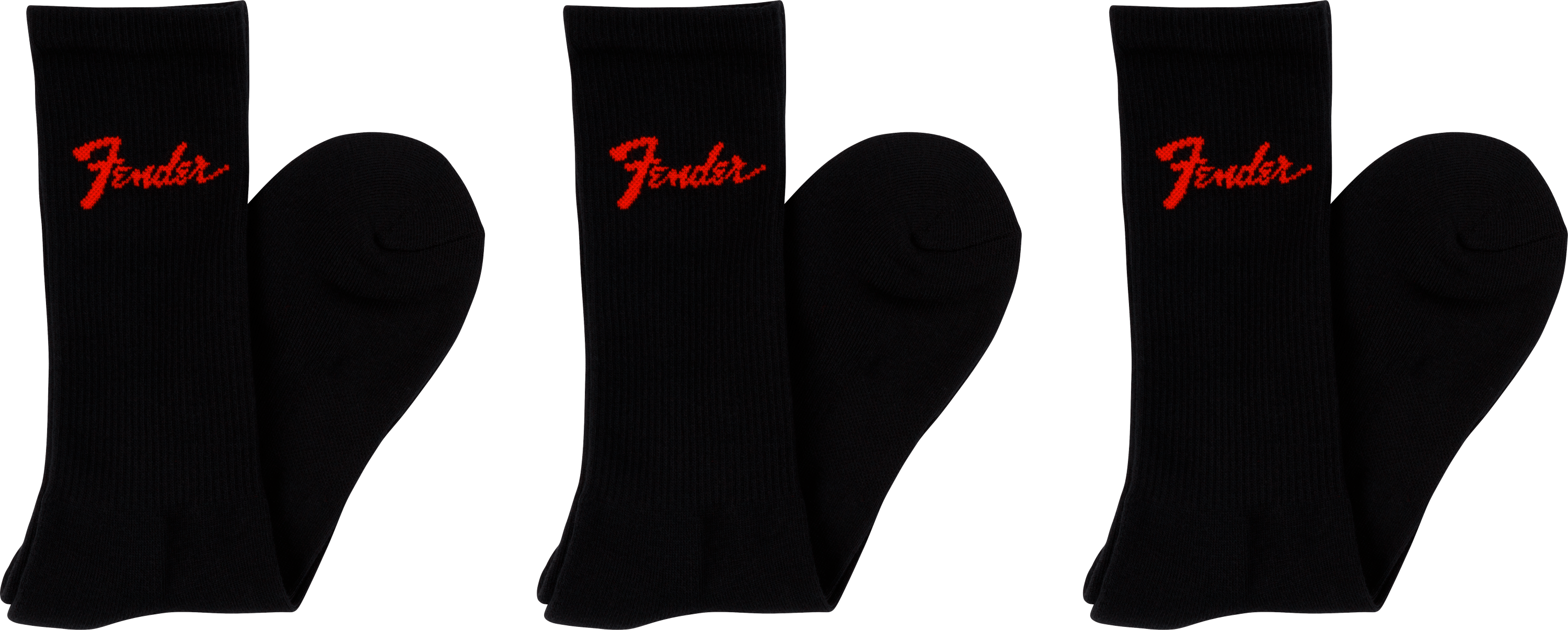 Classic Fender® Logo Crew Socks, 3-Pack